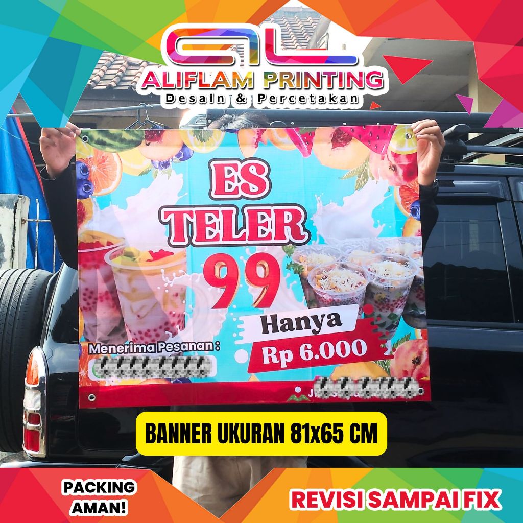 Jual CETAK BANNER SPANDUK UKURAN 81x65 CM | GRATIS DESAIN | Revisi Sampai Fix | Shopee Indonesia