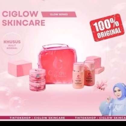 Jual paket skincare ciglow paket whitening series/paket acne series ...