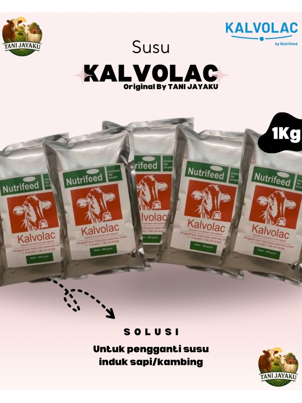 Jual Susu kalvolac original nutrifeed 1kg pengganti susu induk kambing ...