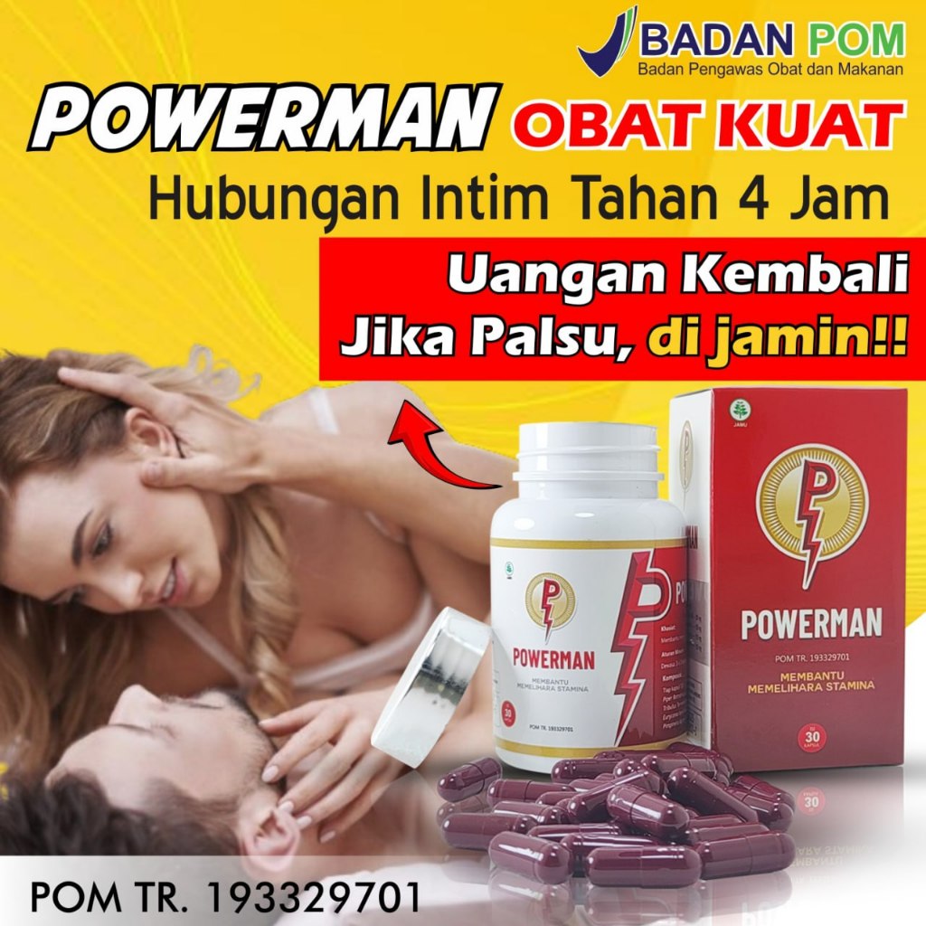 Jual POWERMAN OBAT KUAT PRIA TAHAN LAMA obat suplemen stamina pria obat kapsul pria dewasa ...