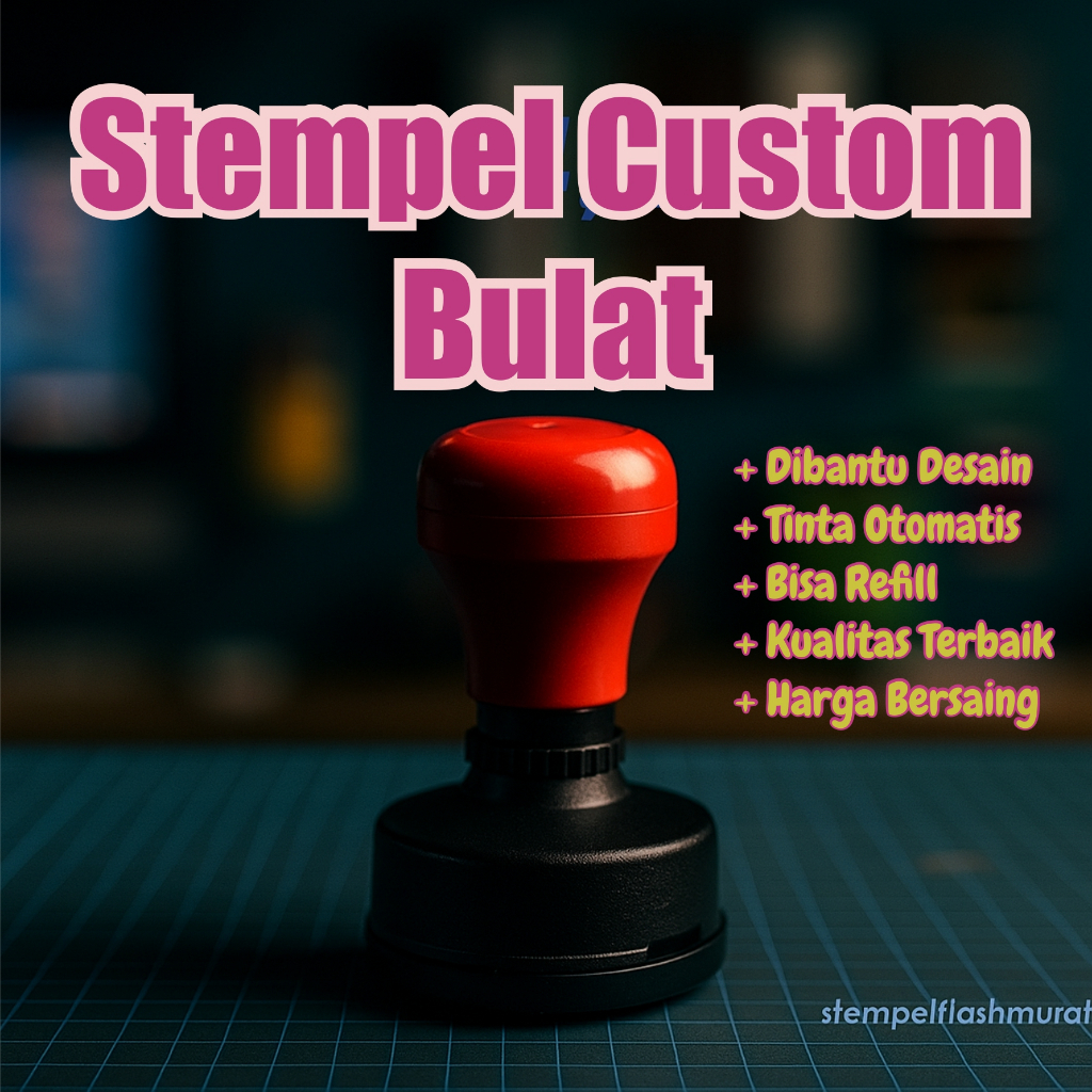 Jual stempel flash BULAT OVAL otomatis stamp stample original murah ...