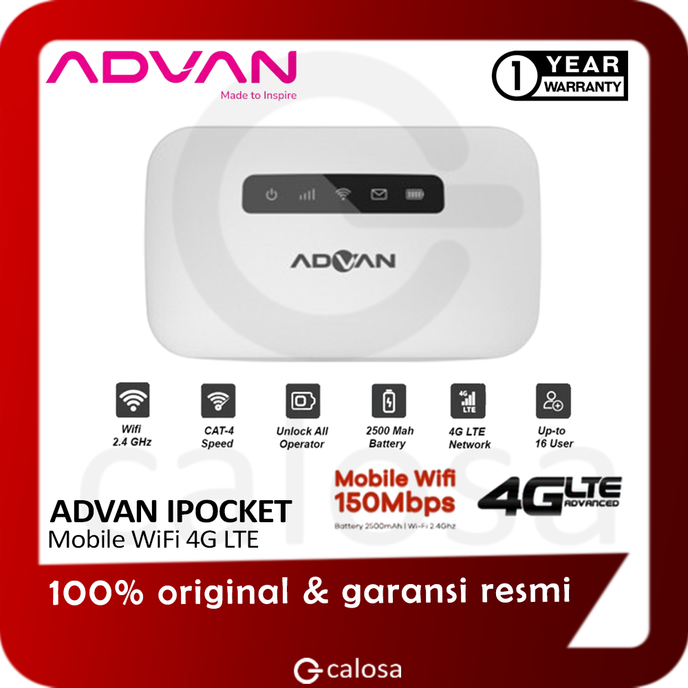 Jual Modem WiFi ADVAN iPocket 4G LTE Mobile WiFi Hotspot Portable ...