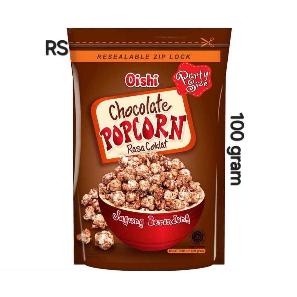 Jual oishi snack popcorn karamel/mentega belgia/coklat 100g | Shopee ...