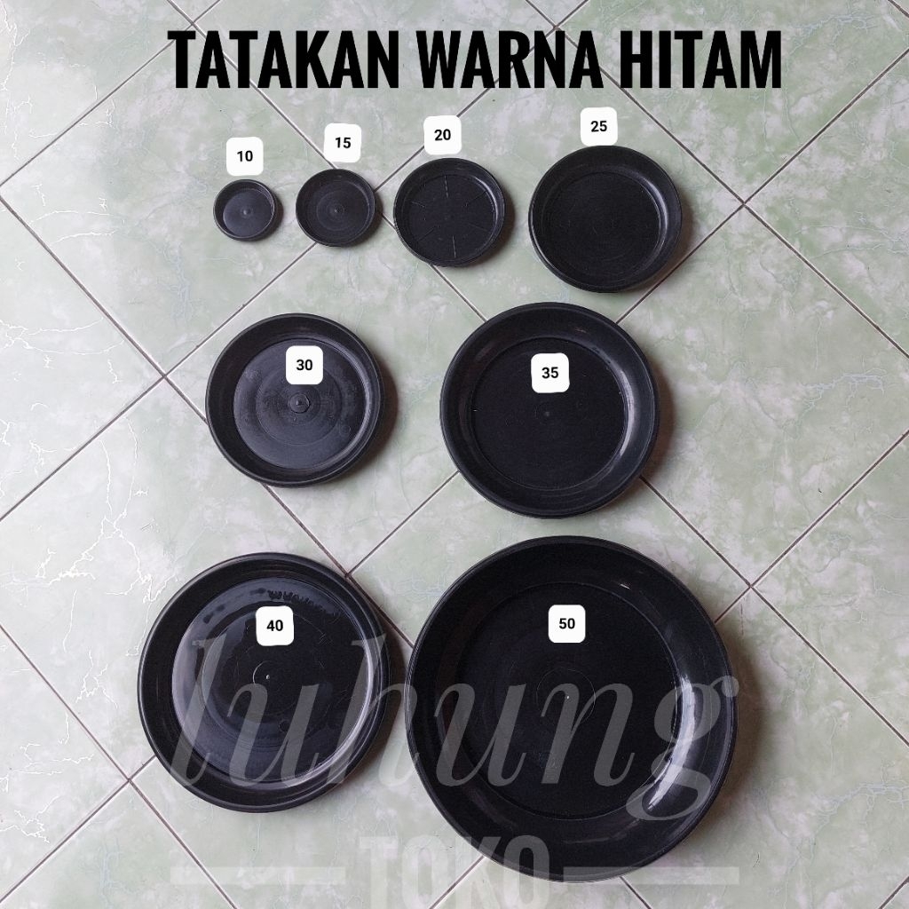 Jual Tatakan/tray pot bunga tanaman hitam mini sampai tatakan jumbo ...