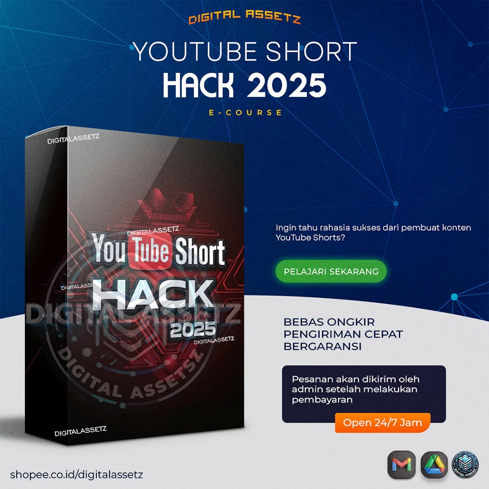 Jual [EC393] Kelas Youtube Shorts Hack 2025 - Rahasia Formula Konten Short Terbukti Cuan ...