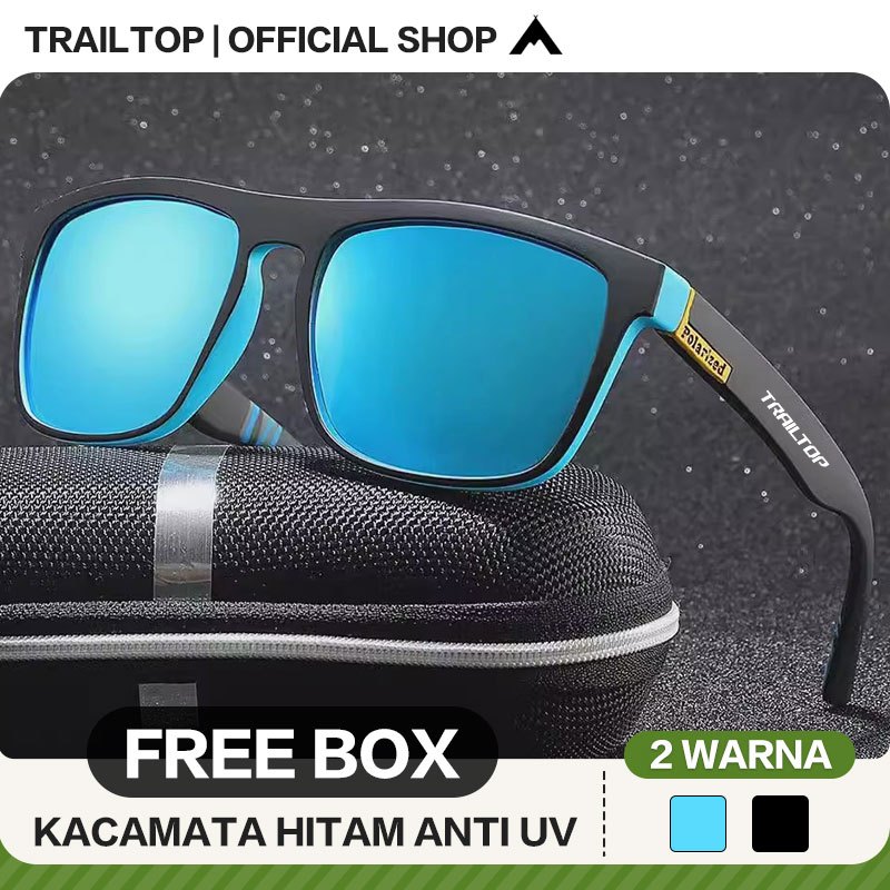 Jual TrailTop Kacamata Hitam Polarized Pria Wanita Anti UV400 Lensa HD Sunglasses Untuk ...
