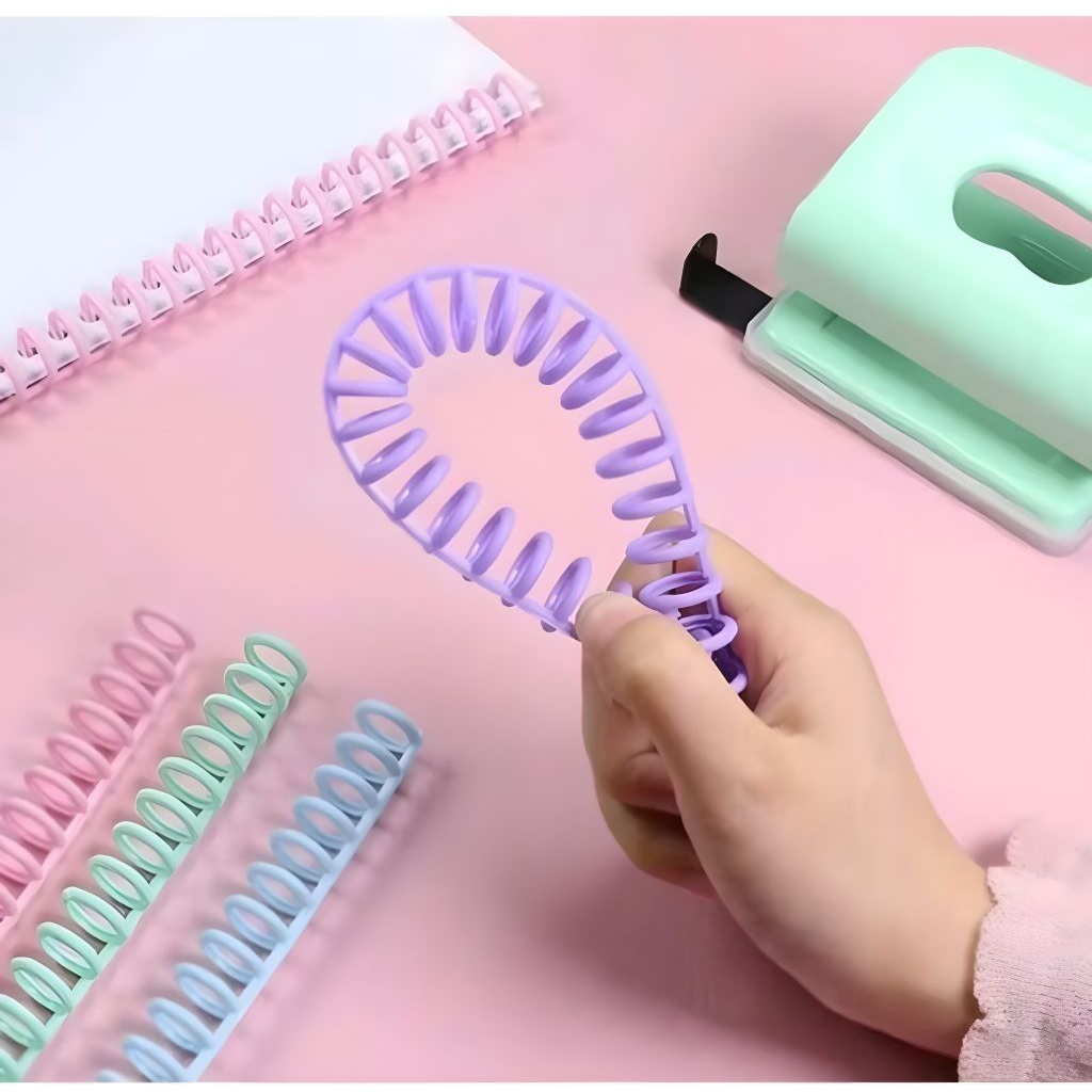 Jual Binder Plastik/ Plastic Binder Binding Strip / Spiral Ring Pastel ...