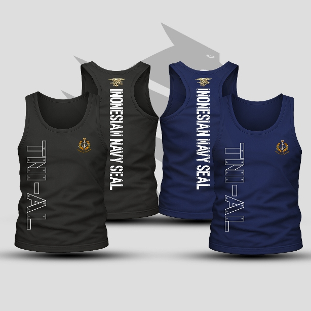 Jual Kaos Singlet Pria Gym Combat Core – Edisi Angkatan Laut | Nyaman & Stylish | Shopee Indonesia