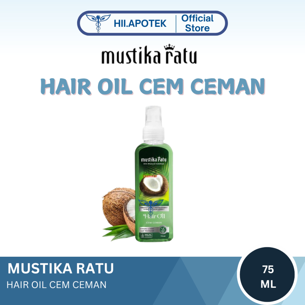 Jual Mustika Ratu Minyak Cem Ceman 75ml | Memperkuat rambut dari akar ...