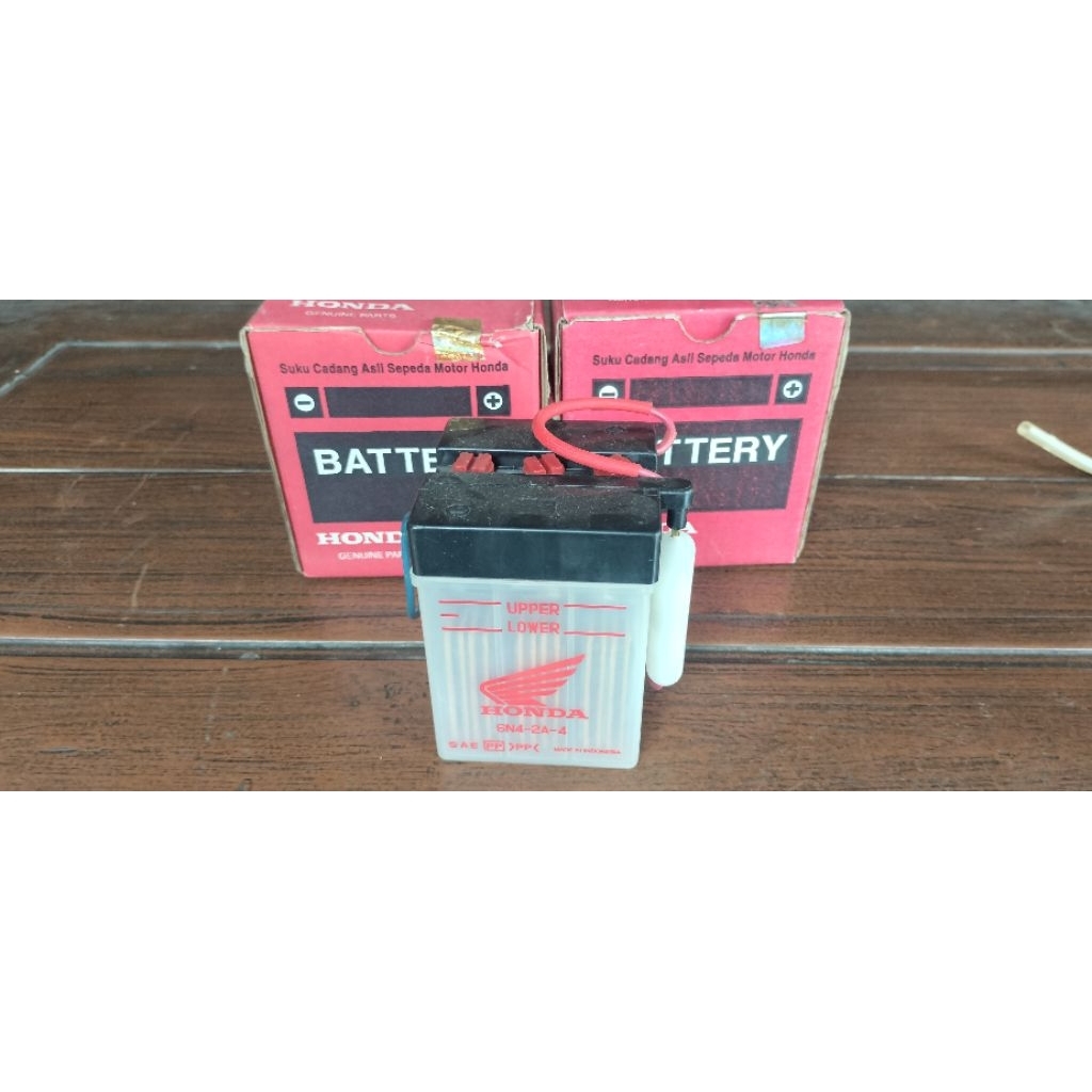 Jual AKI HONDA WIN 100 ORIGINAL 6 VOLT | Shopee Indonesia