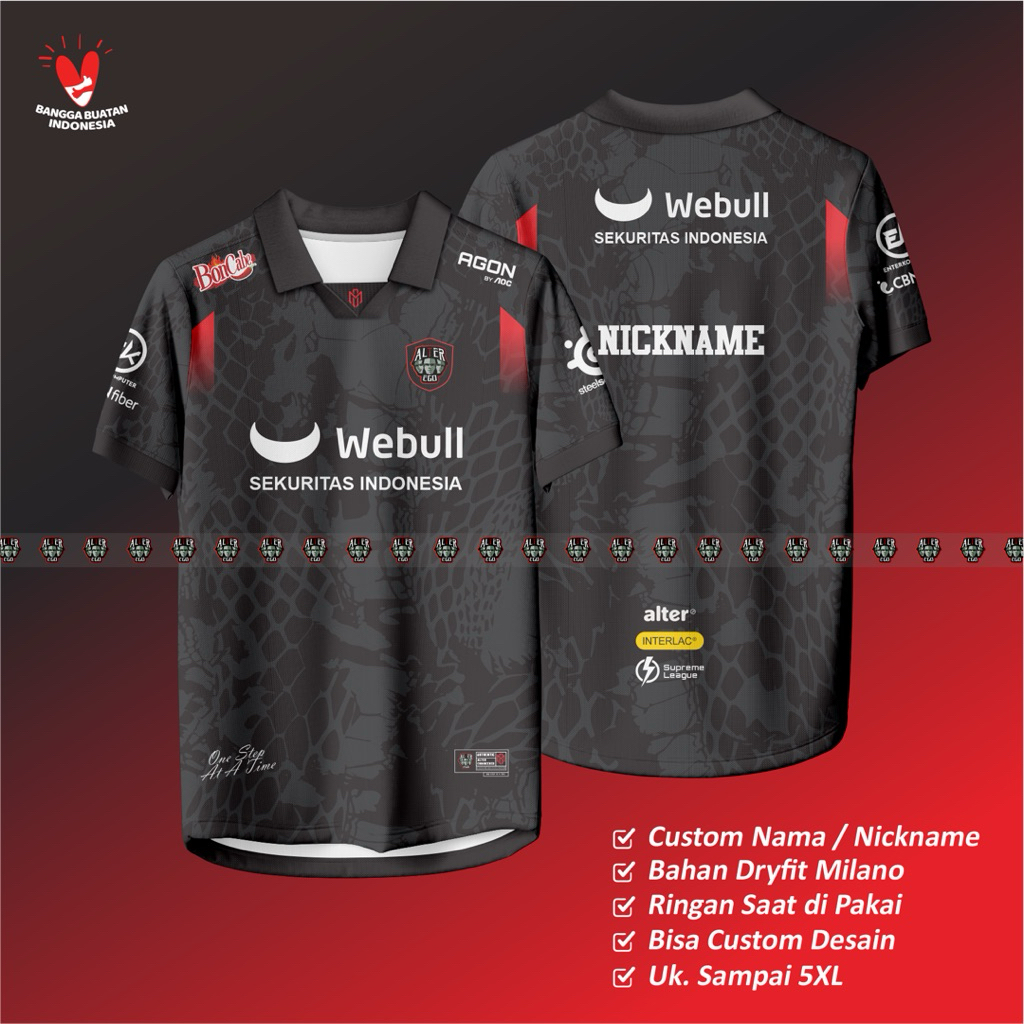Jual Jersey Alter Ego Home 2025 New Terbaru Gratis Pasang Nama atau Nickname , Fullprint, Atasan ...