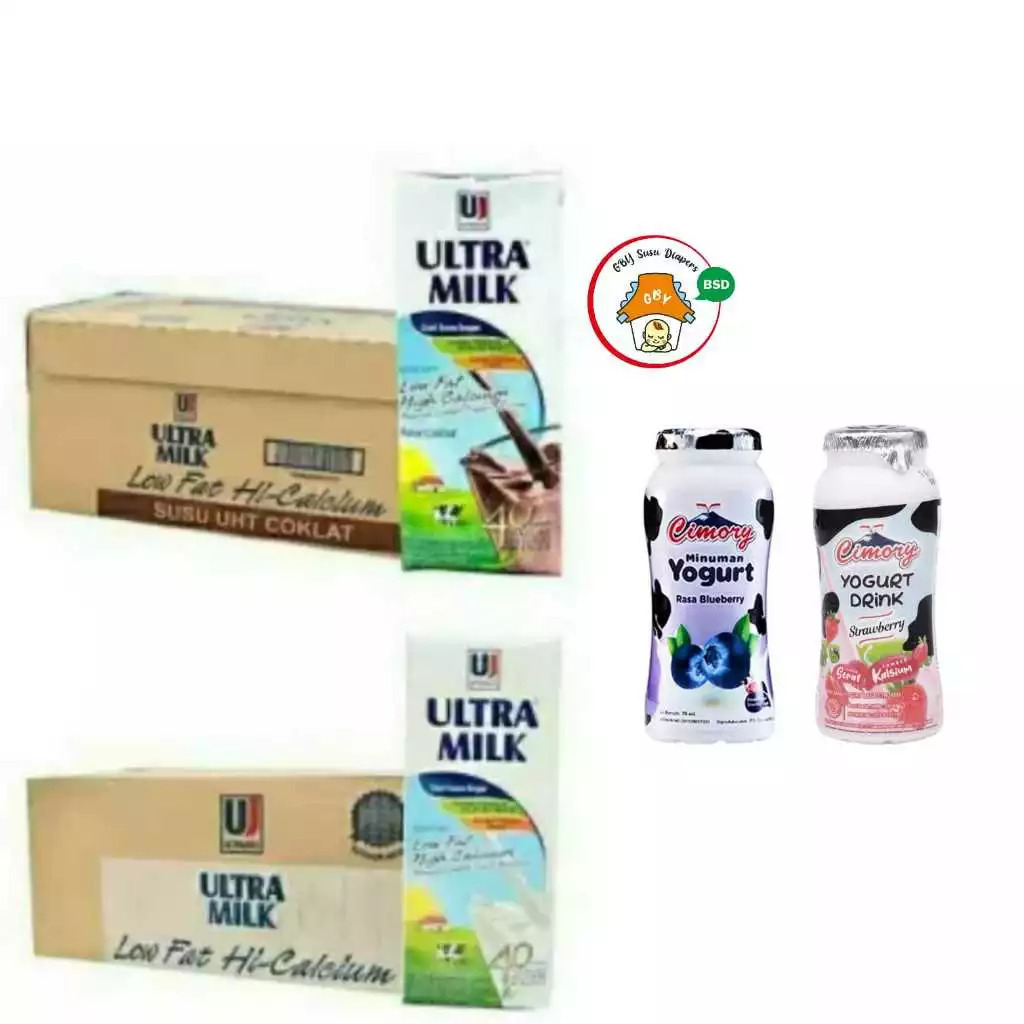 Jual Susu Ultra Jaya Low Fat Coklat Plain 250ml per 1Dus | Shopee Indonesia