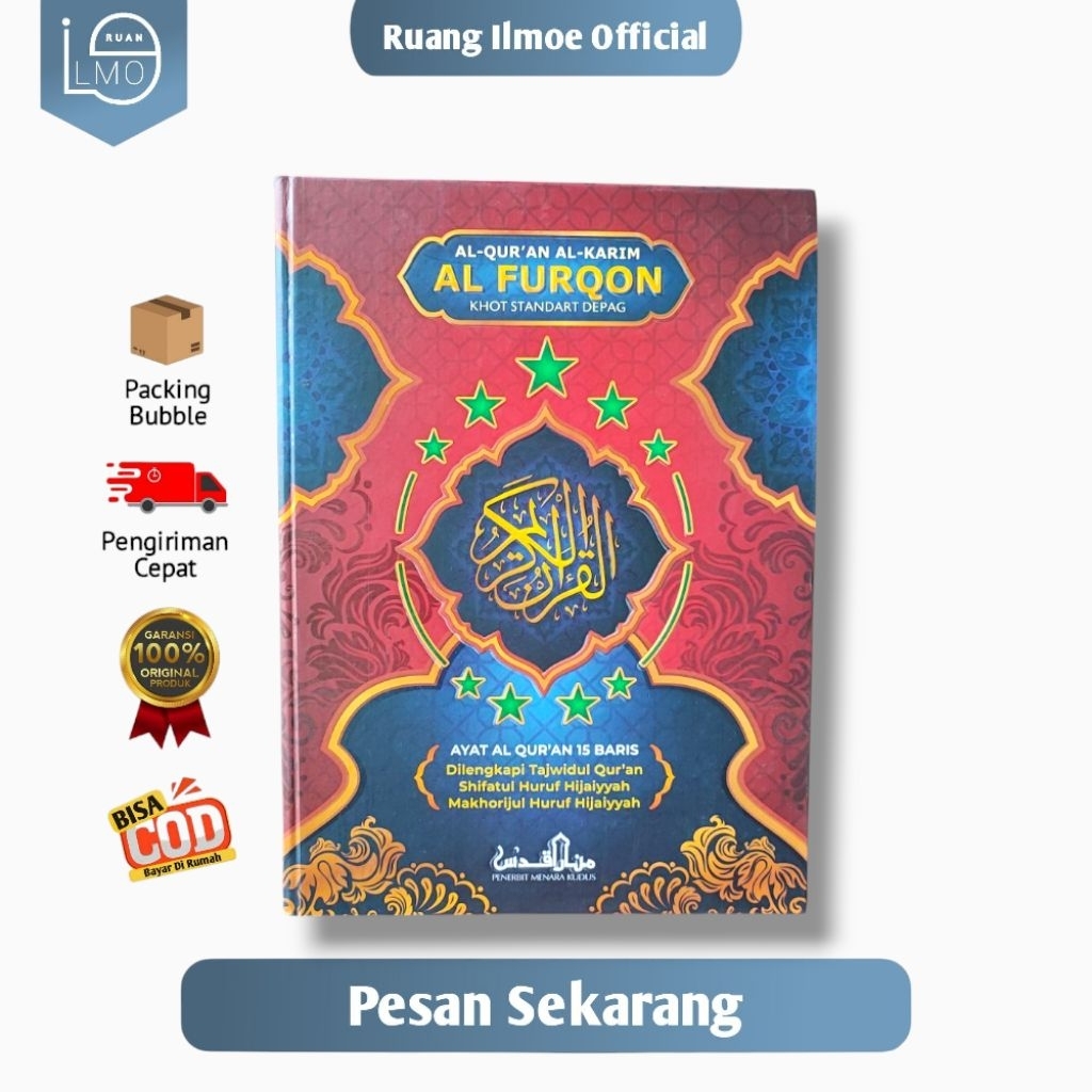 Jual Al Quran Al Furqon Khot Standar Depag A4 Tilawah Non Terjemahan ...