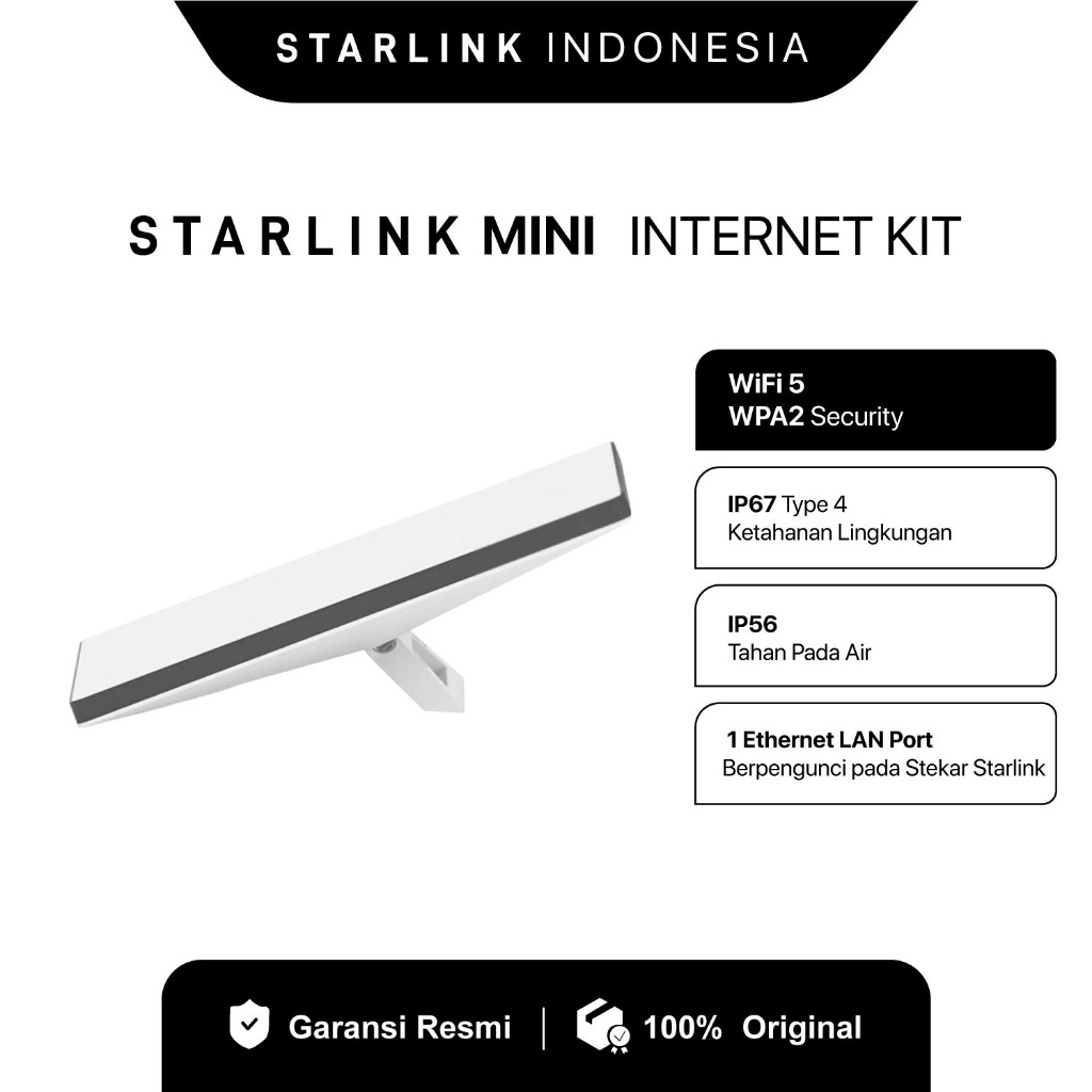 Jual STARLINK Mini Internet Kit Satellite Antenna & AC Dual Band Wi-Fi ...
