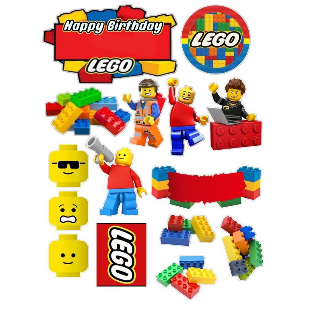 Jual Topper Lego Jumbo A4/ Topper Cake Happy Birthday / Hiasan Kue ...