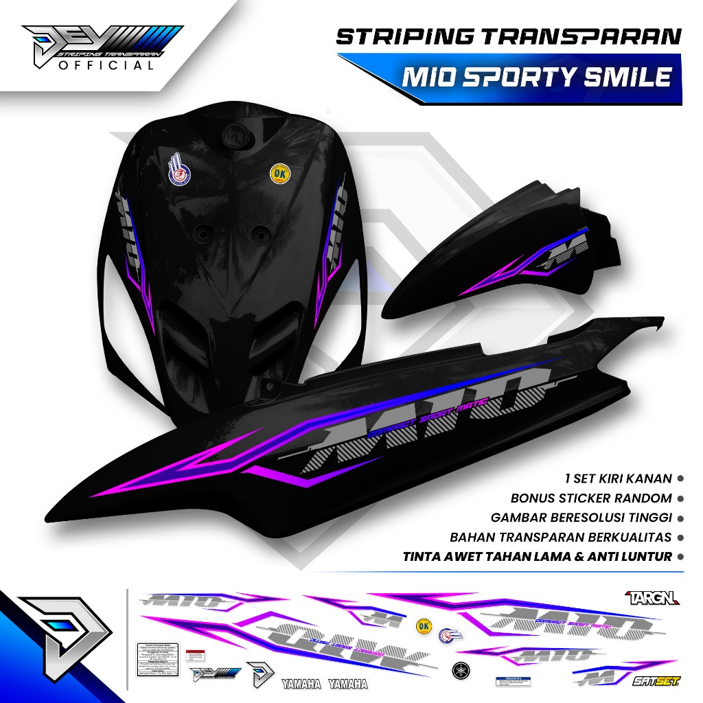 Jual STRIPING TRANSPARAN MIO SPORTY & MIO SMILE | DESAIN BARU ...