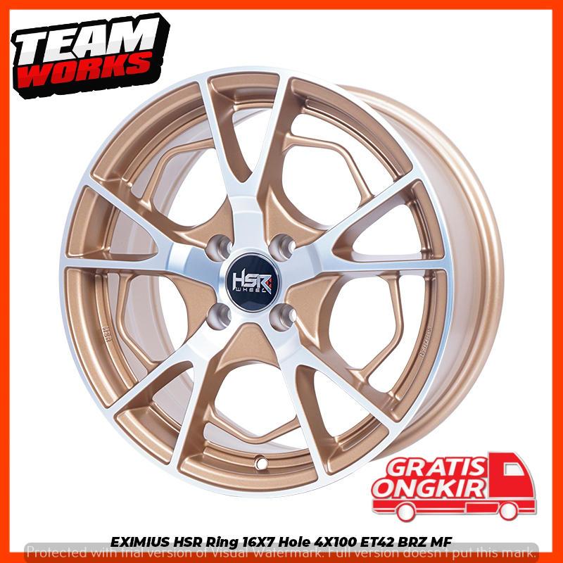 Jual VELG MOBIL MURAH RING 16 HSR TYPE EXIMIUS LEBAR 7 BRIO JAZZ MIRAGE RAIZE PCD 4X100 ET42 ...