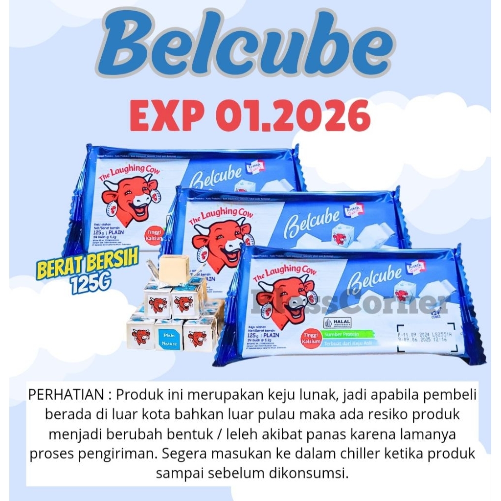 Jual The Laughing Cow Belcube 125 Gr Keju Belcube 24 Pcs Keju Mpasi ...