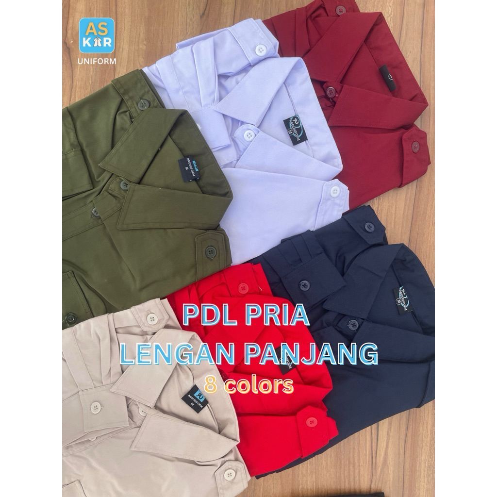 Jual Baju Dinas PDL Harian/Seragam PDL Kantor/Kemeja PDL Lengan Pendek/Seragam PDL Custom Bordir ...
