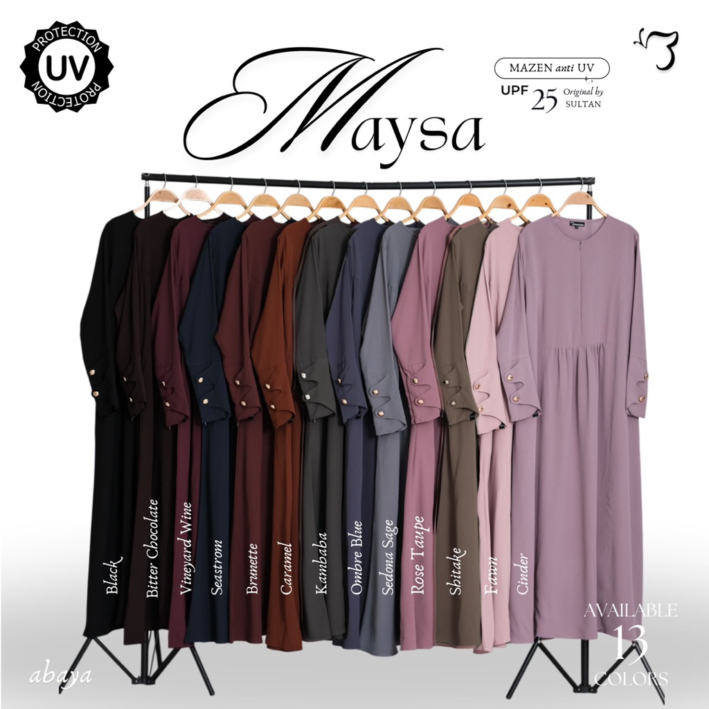 Jual Bonavista- !! NEW !! Abaya Maysa (2 SIZE) Abaya bahan Mazen Anti ...