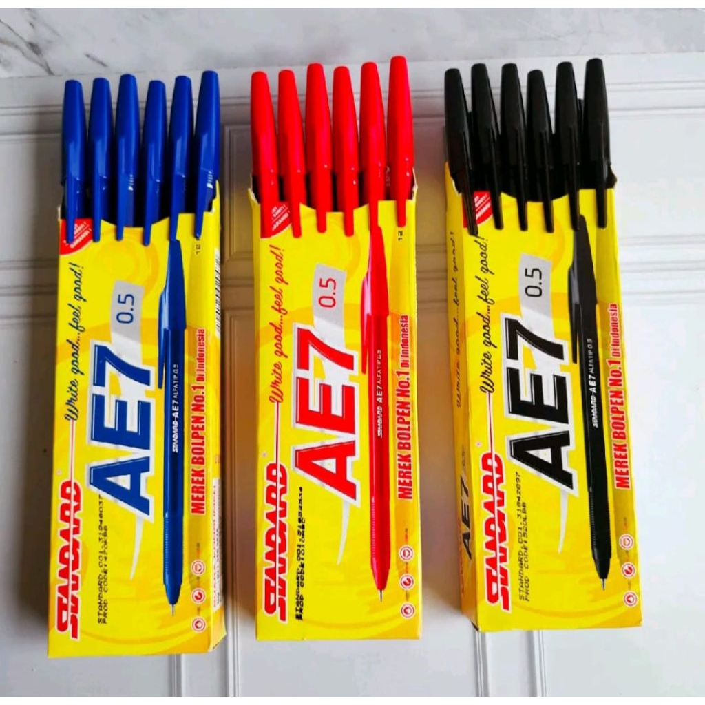 Jual pulpen standard AE7 1 kotak 12 pcs | Shopee Indonesia