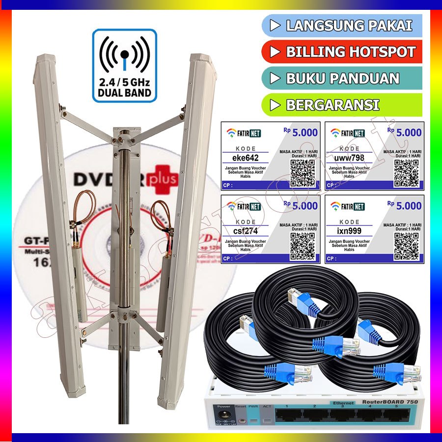 Jual Paket Usaha Wifi 6 ISP RT RW NET HOTSPOT Voucher Lengkap ...