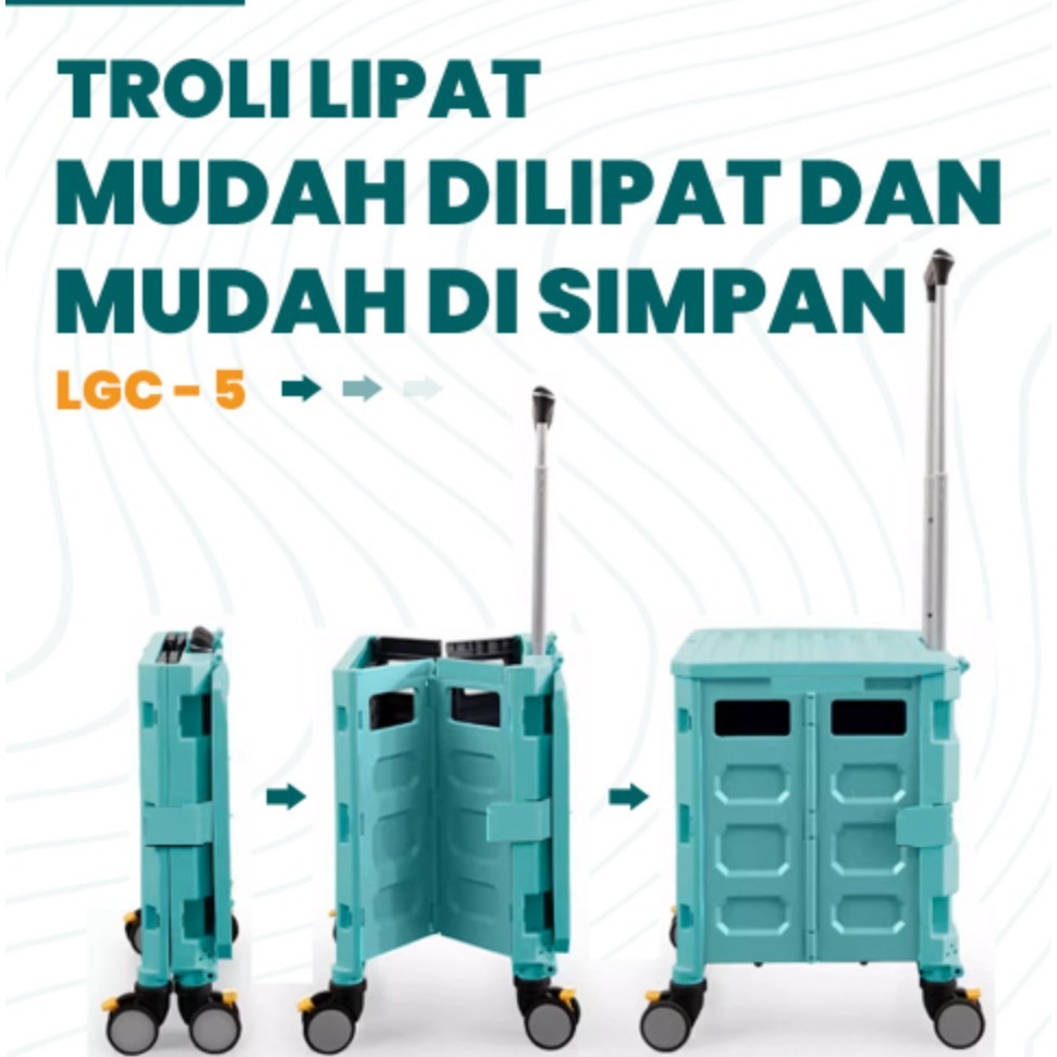 Jual Rak Troli Folded Shopping Trolley Troli Belanja Portable - Troli ...