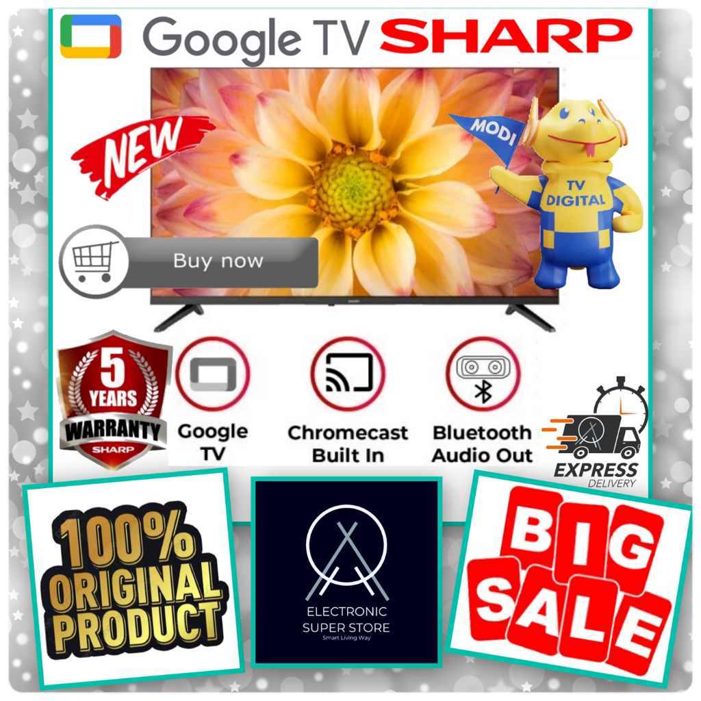 Jual TV SHARP SMART GOOGLE TV 2K LED 43 INCH FULL HD HDR BLUETOOTH 2T-C43GH3000i C43GH LED SHARP ...
