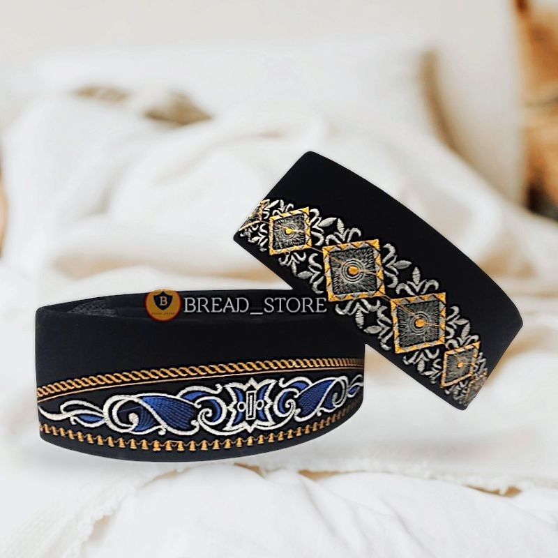 Jual PECI SONGKOK KOPIAH MOTIF BATIK BORDIR TINGGI 9 BAHAN BELUDRU ...