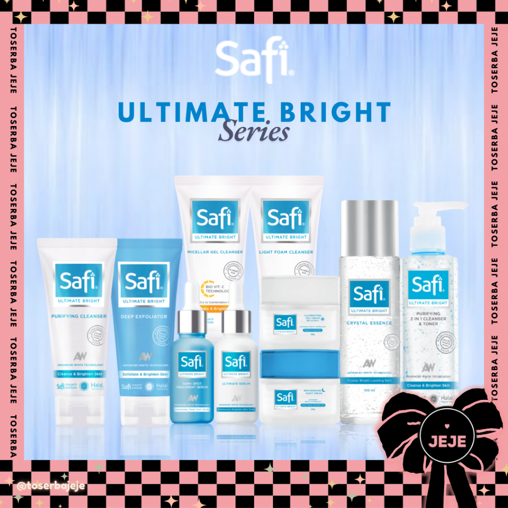 Jual Safi Ultimate Bright | Cleanser Exfoliator Essence Refiner Day Night Cream | Shopee Indonesia