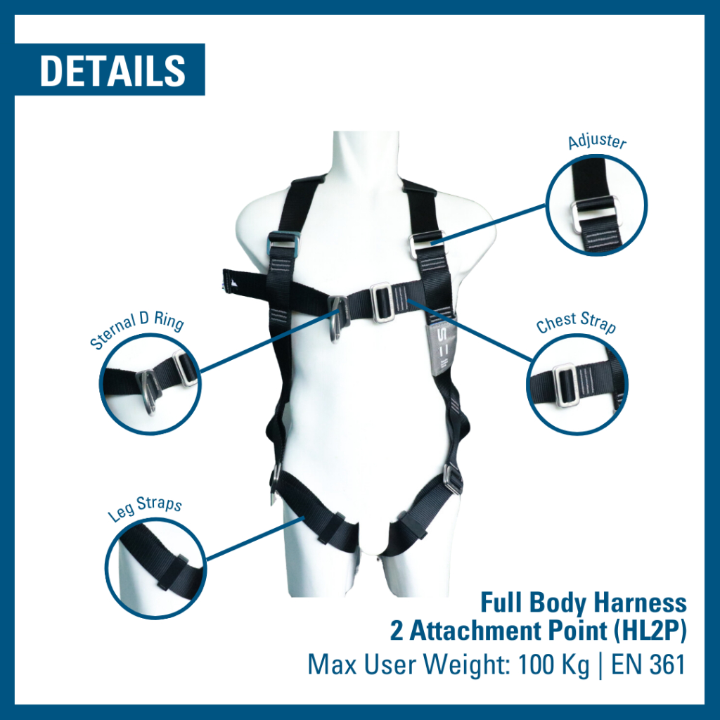 Jual [HL-2P] SPANSET Full Body Harness, 2 Attachment Point, Alat Pelindung Jatuh Perorangan ...
