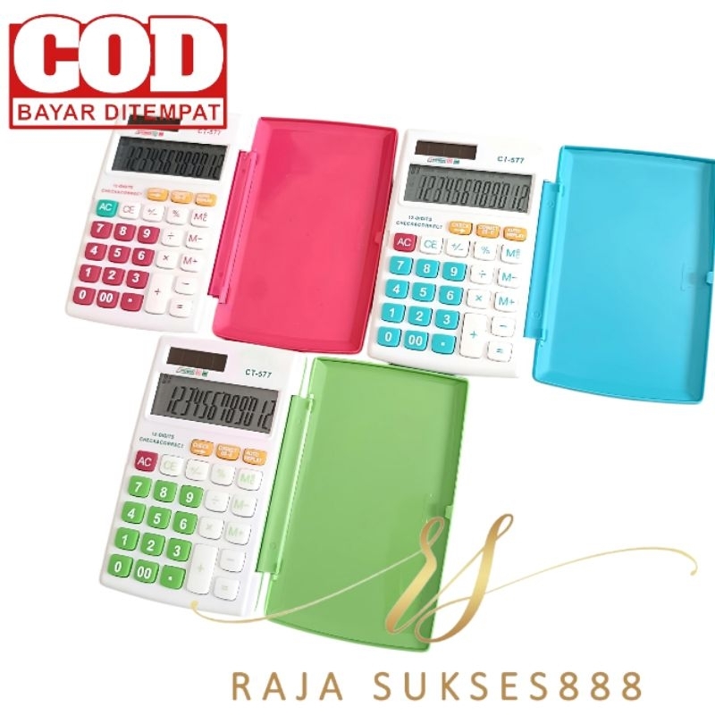 Jual KALKULATOR SDC 577 KALKULATOR 12 DIGIT ADA 4 WARNA CT | Shopee ...