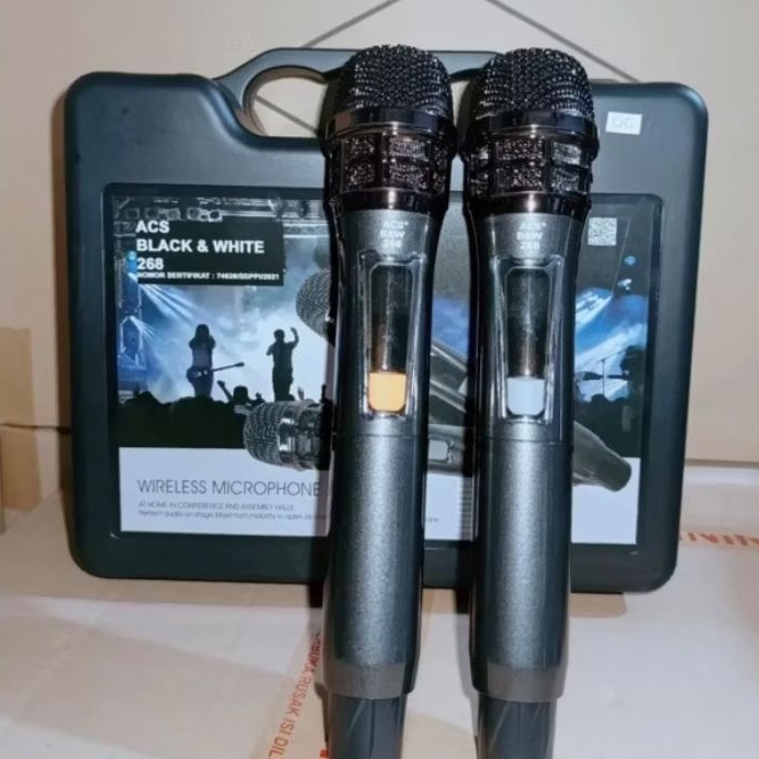 Jual Mic Wireless ACS Series Black Type 268 High Quality Mic Wireless ...