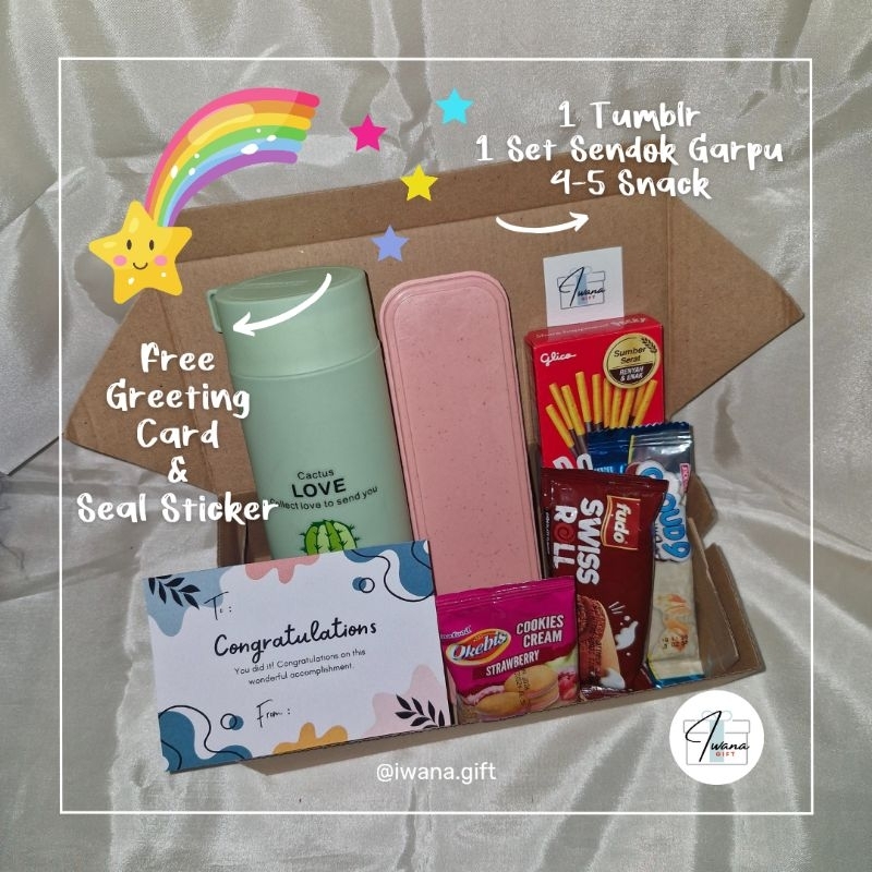Jual Snack Box Tumblr / Gift Box Botol Minum / Gift Box Ulang Tahun ...