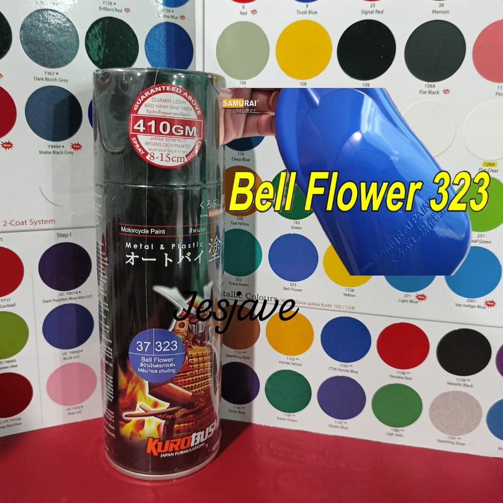 Jual Samurai Paint Kurobushi Cat Semprot Pilox Pilok Warna 323 Bell Flower (400ml) | Shopee ...