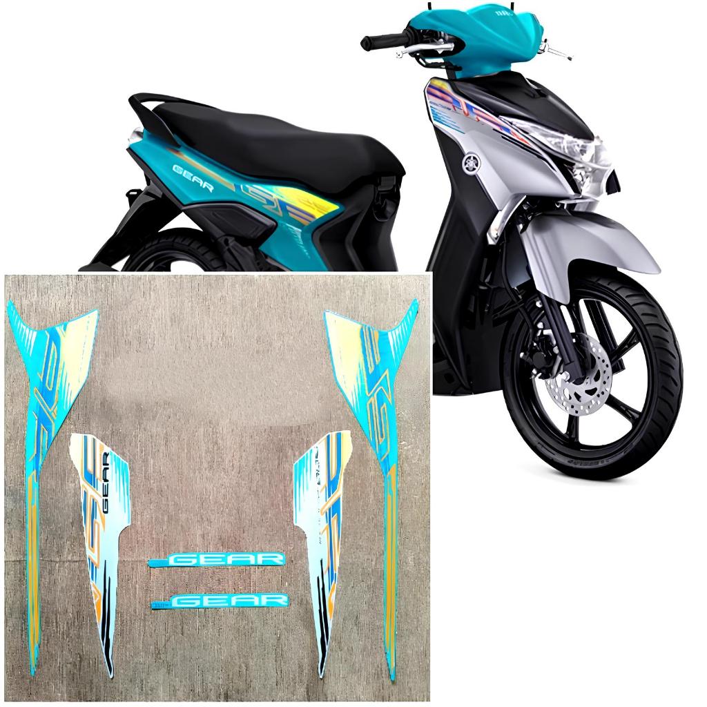 Jual stiker striping yamaha mio gear 2024 silver hijau tosca lis body ...