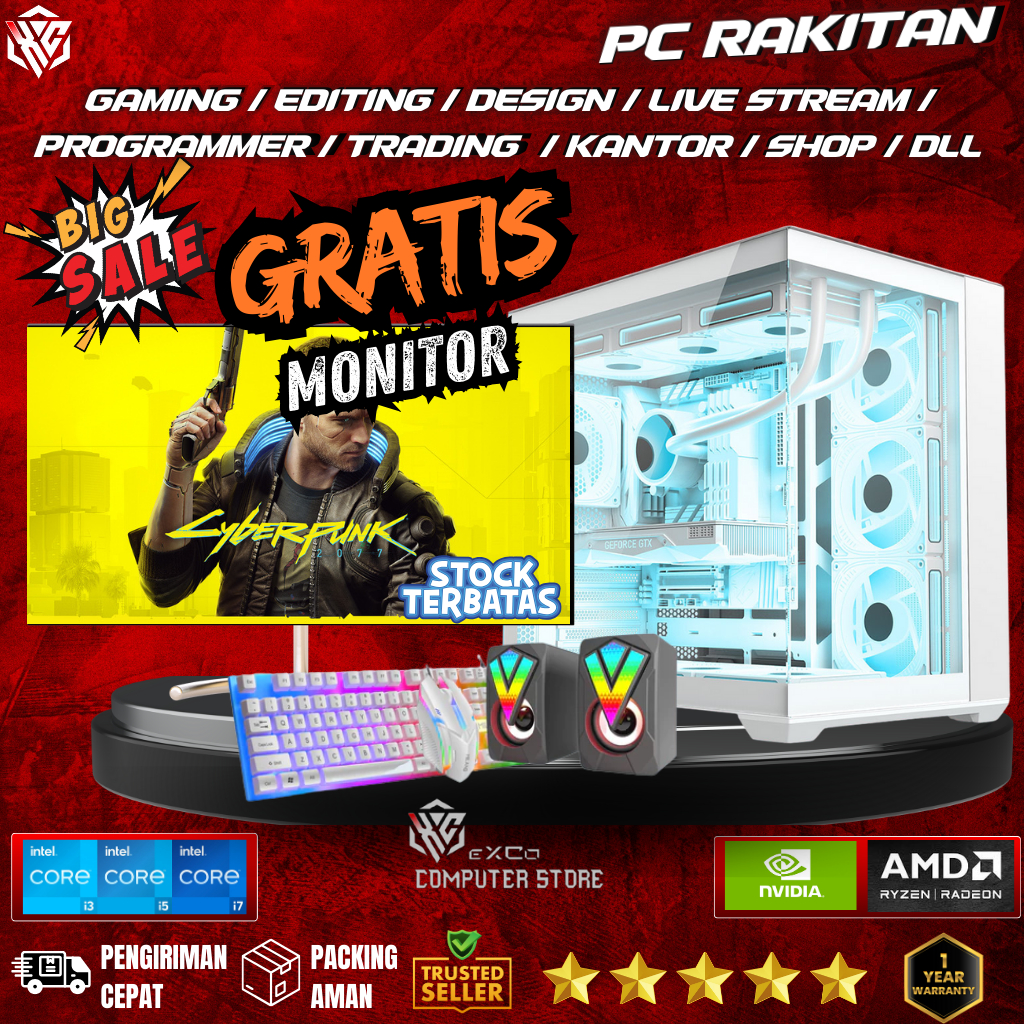 Jual PC Rakitan ECS Gaming PC | i5 12400F | RTX 4060 | 16GB | 512GB | Rakitan Gaming PC | Shopee ...