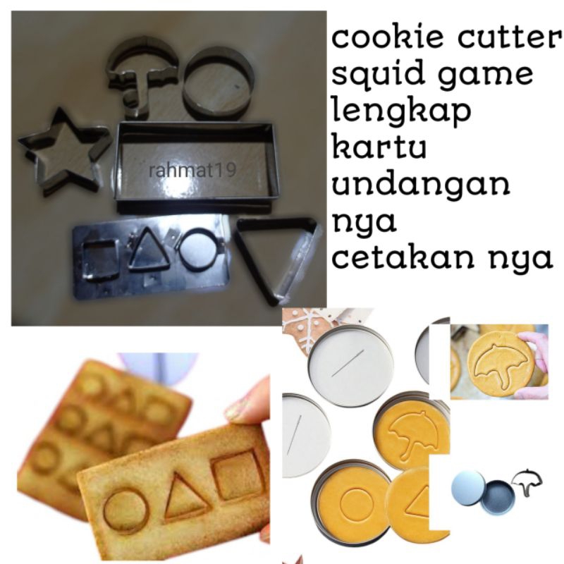 Jual cookie cutter squid game season 2 payung segitiga bulat kotak ...