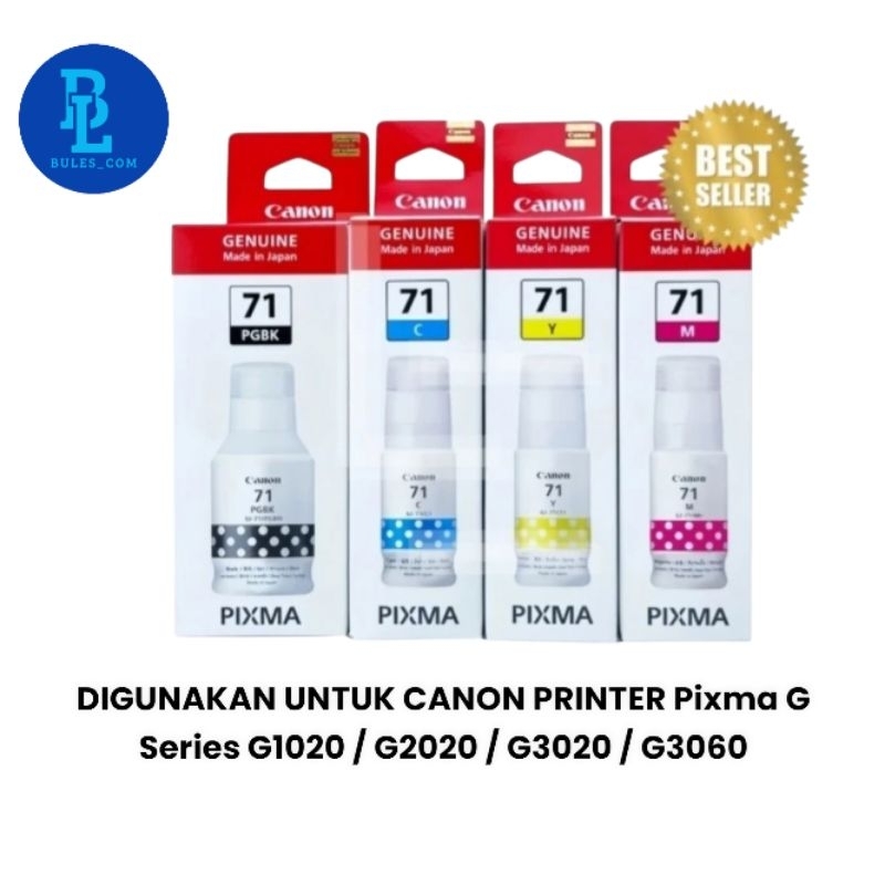 Jual 1SET TINTA CANON PIXMA 71 ORIGINAL REFIL UNTUK TIPE PRINTER CANON ...