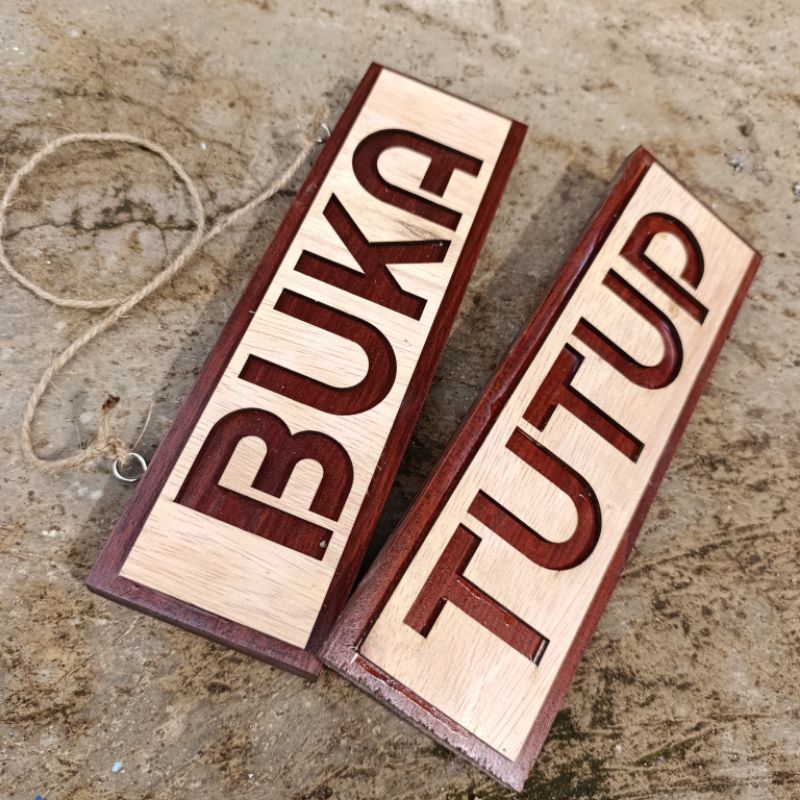 Jual Sign Board Buka Tutup Bahan Kayu Papan Penanda Toko Cafe | Shopee ...