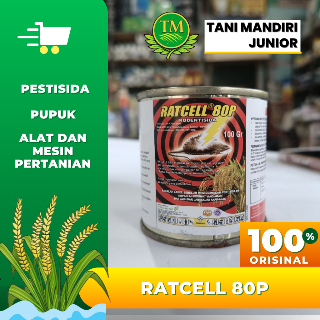 Jual RATCELL 80P 100 gr (Rodentisida Sistemik, bahan aktif : Seng ...