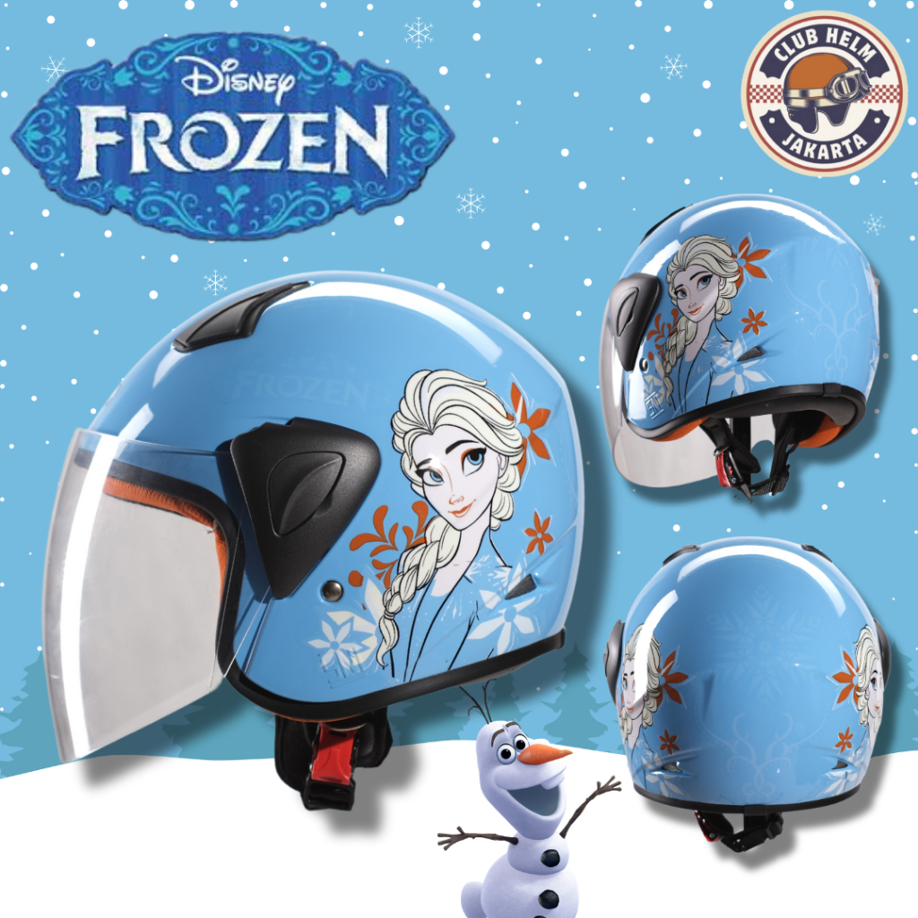 Jual Helm Anak SNI Cewe Perempuan Premium Lucu Karakter Frozen Elsa ...