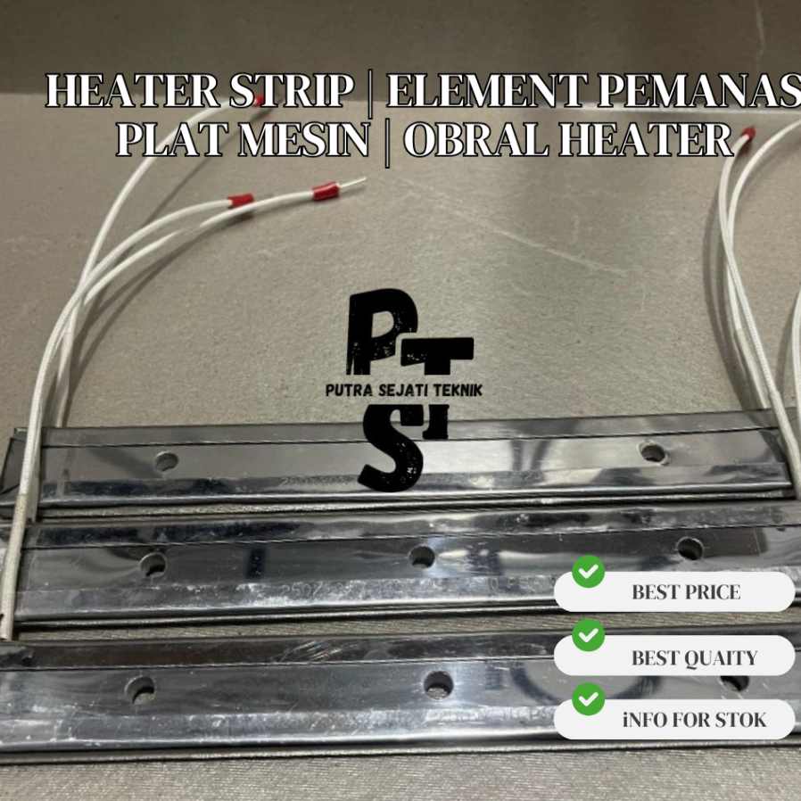 Jual ( CUSTOM)Heater Strip | Element Pemanas Plat Mesin 170x22x5 110V ...