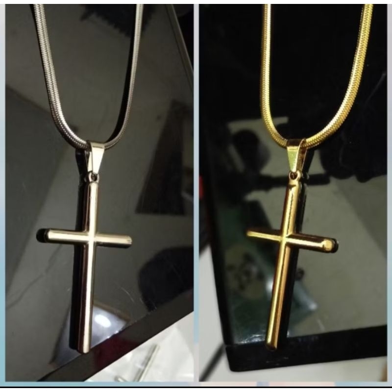 Jual Kalung Salib Polos Stainless 45cm | Shopee Indonesia