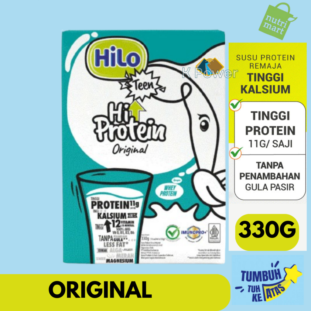 Jual Hilo Teen Hi Protein Original 330g (10 sachet) | Susu Anak Remaja ...