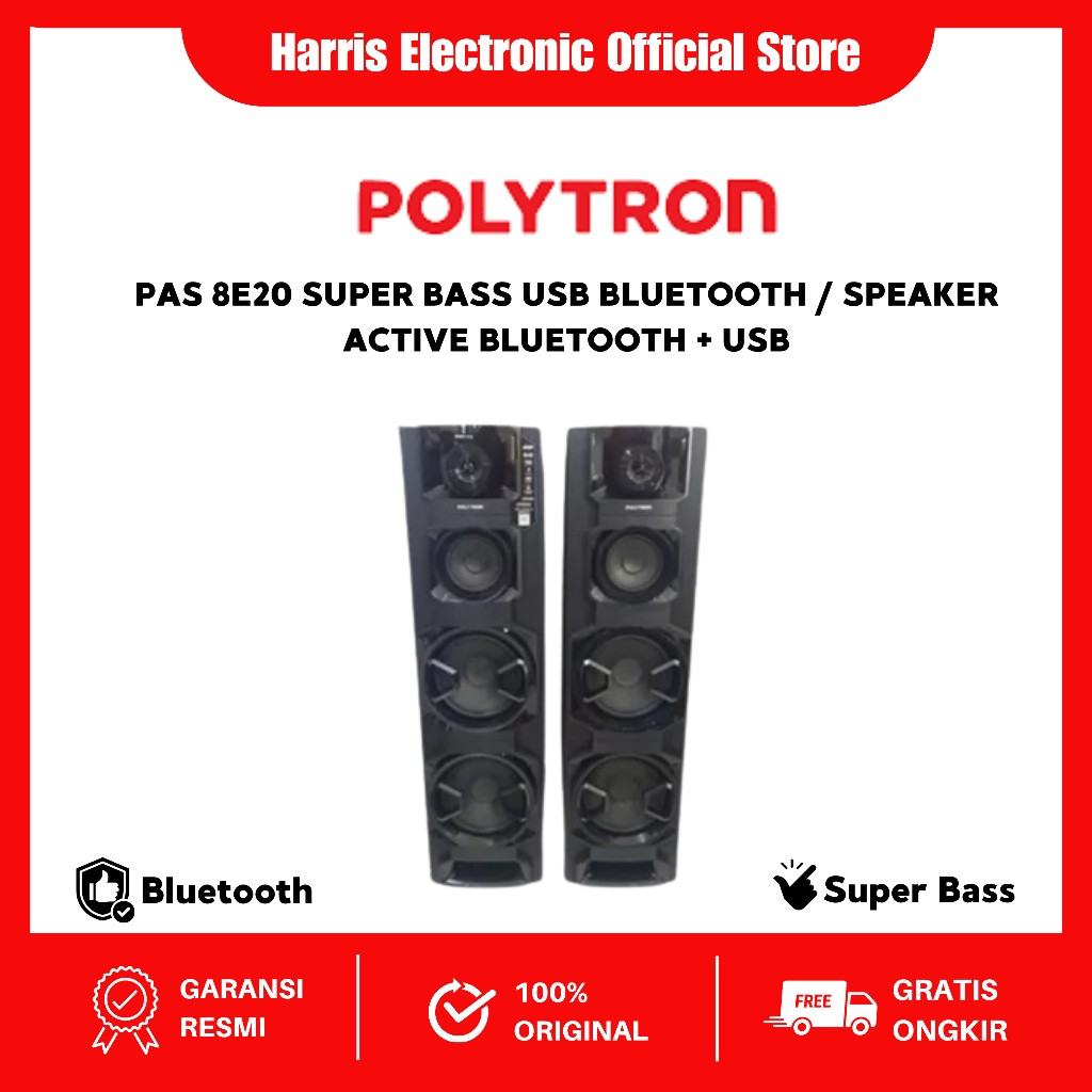 Jual SPEAKER AKTIF POLYTRON PAS 8FF22 / PAS 8E20/PAS 8BF 22 BLUETOOTH ...