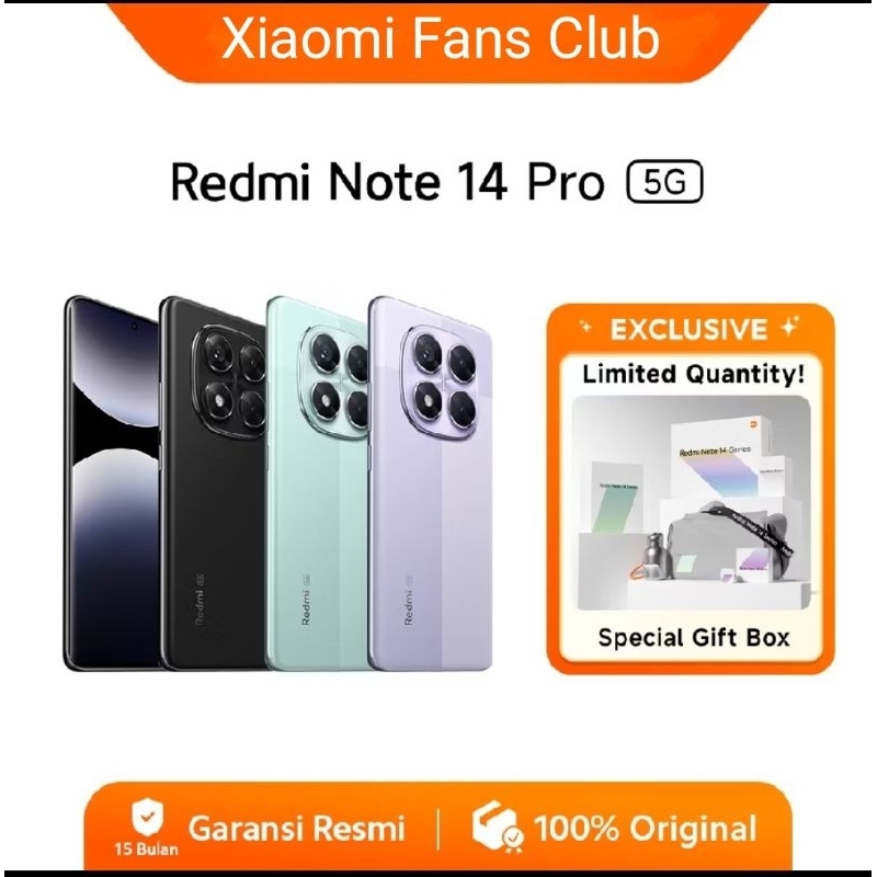 Jual Redmi Note 14 PRO 5G NFC IP68 BONUS SPECIAL GIFT BOX Ram 12/512Gb ...