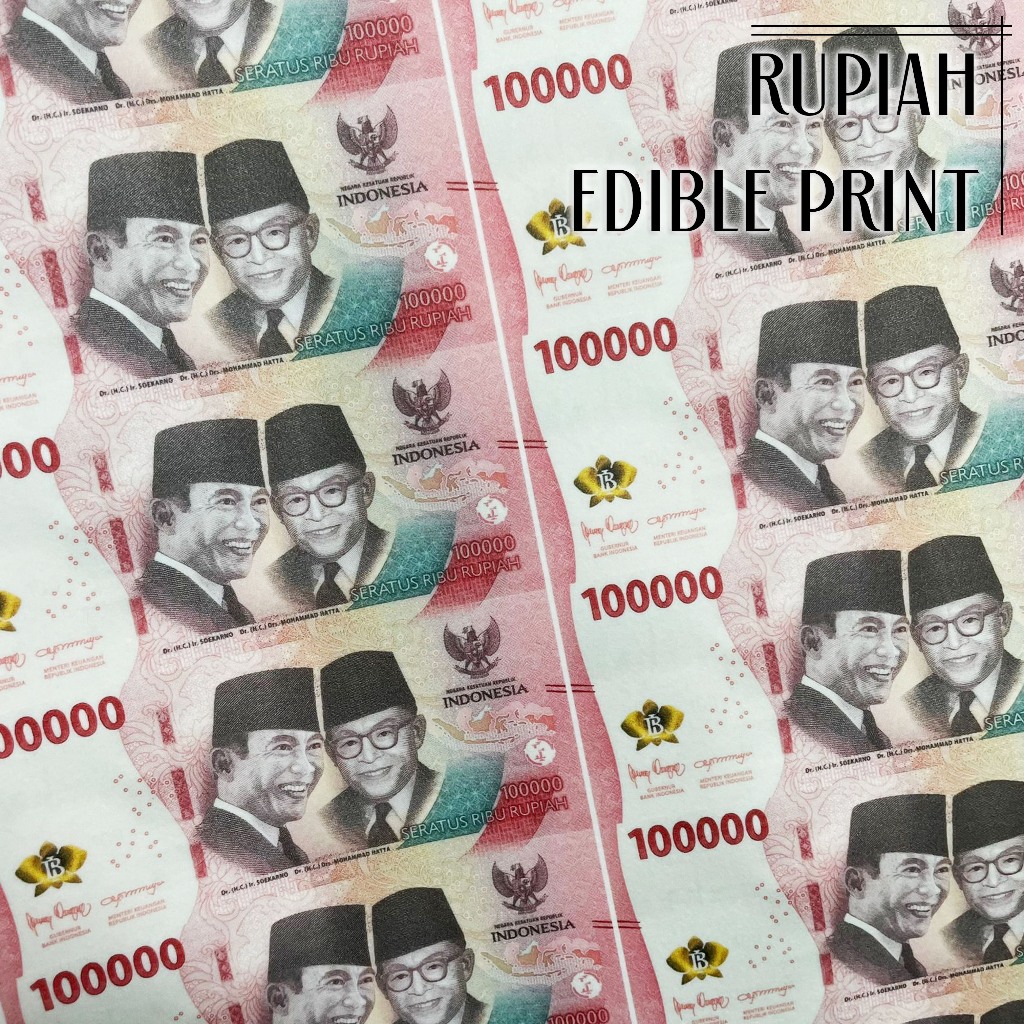 Jual Edible Print Rupiah | Icing Rupiah | 100 ribuan | Shopee Indonesia