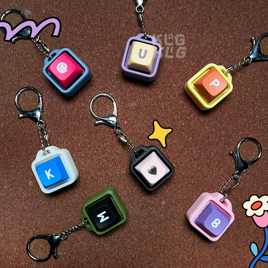 Jual Keychain Keyboard Custom - 1 Slot KlagKlig | Mechanical Switch Fidget Keycaps | Gantungan ...