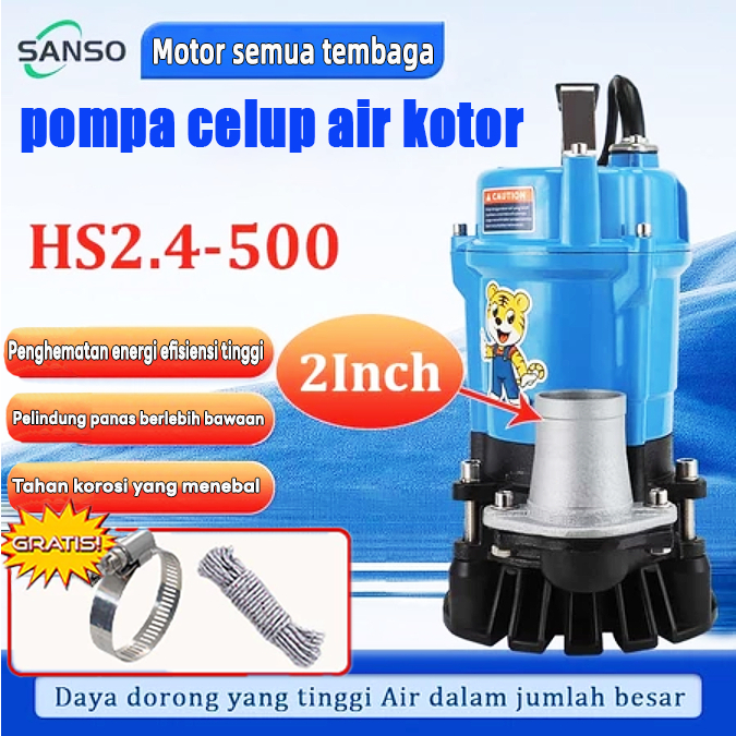 Jual SANSO Pompa Celup Air Pompa Air Kolam Ikan Bersih Kotor pompa air tanpa listrik Kolam lkan ...